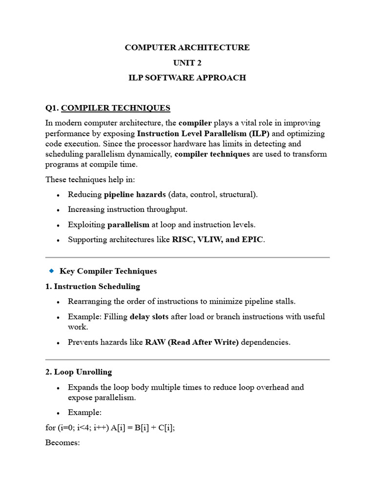 Ca Unit2 | PDF | Central Processing Unit | Parallel Computing