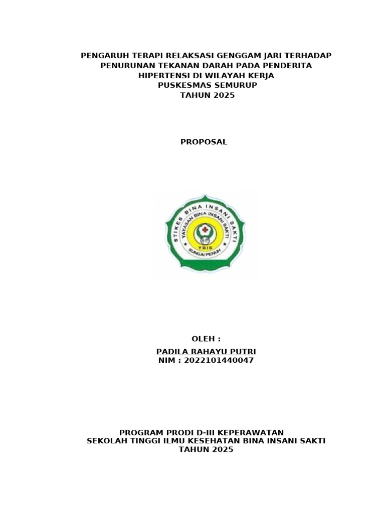 Terapi Relaksasi Genggam Jari untuk Hipertensi | PDF
