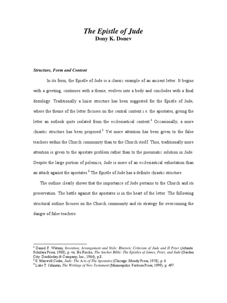 The Epistle of Jude Notes | PDF | Epistle Of Jude | Apocrypha