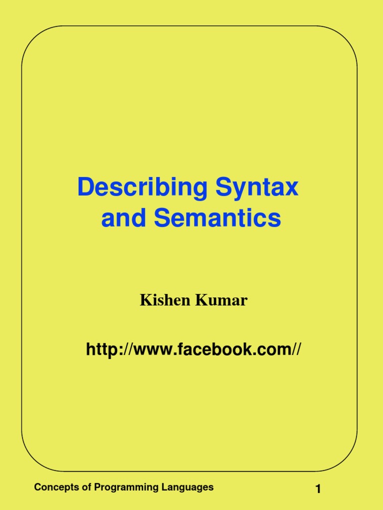 Describing Syntax and Semantics Concepts | PDF | Parsing | Control Flow
