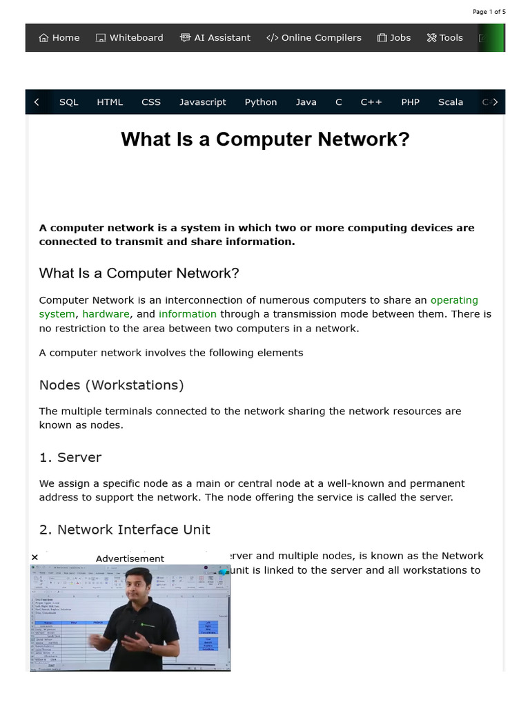 6-05-2025 Computer Network Overview | PDF | Computer Network | Local Area Network