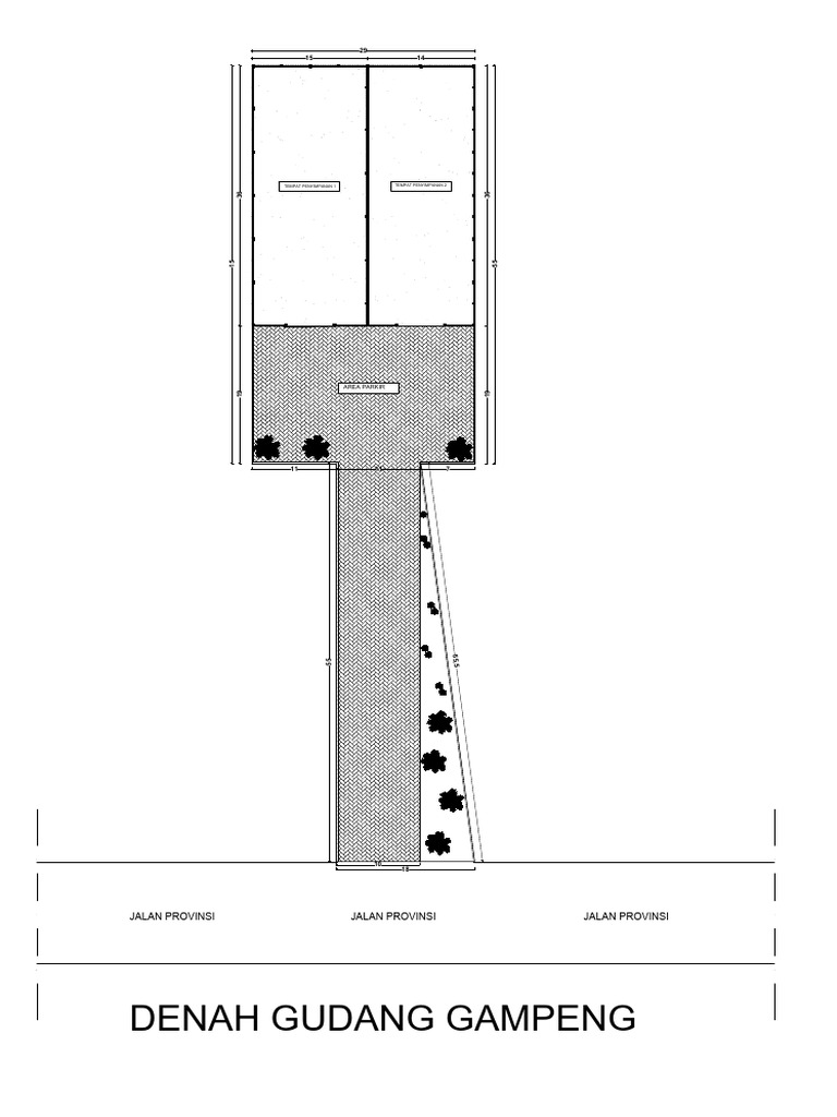 Denah Gudang Gampeng dan Area Parkir | PDF