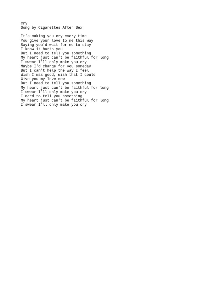 Cry | PDF