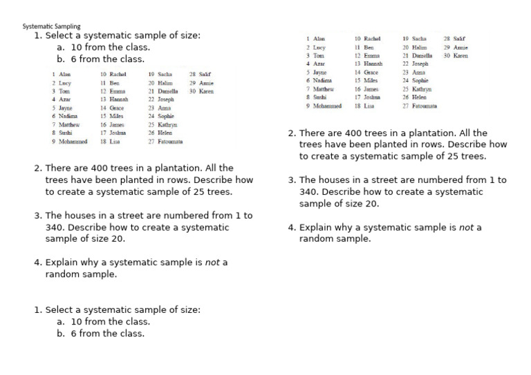 Systematic Sampling | PDF