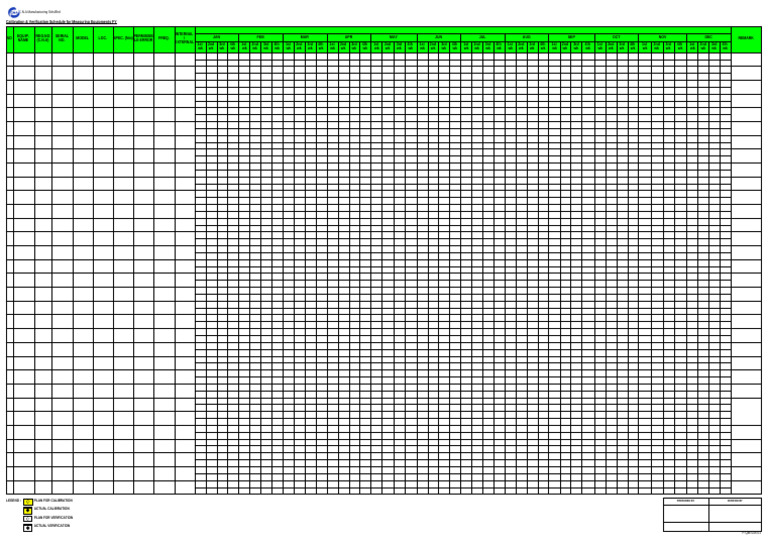F-QM-035-01 Calibration & Verification Schedule For Measuring Equipmeny ...