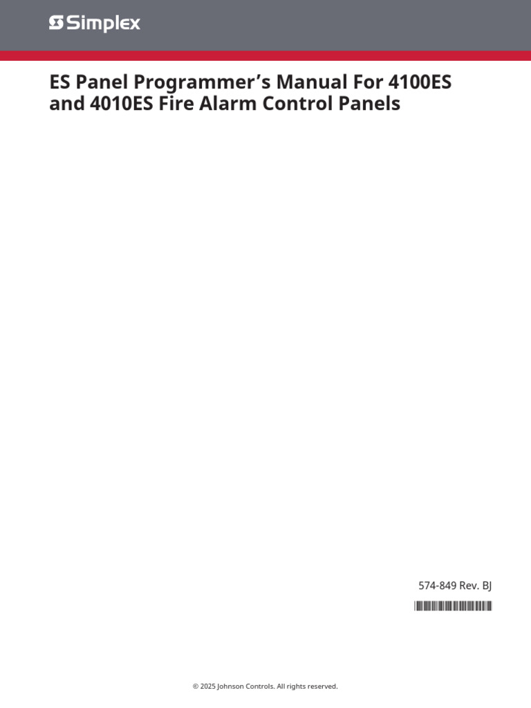 ES Panel Programmer's Manual 4100/4010 | PDF | Computing | Computer ...