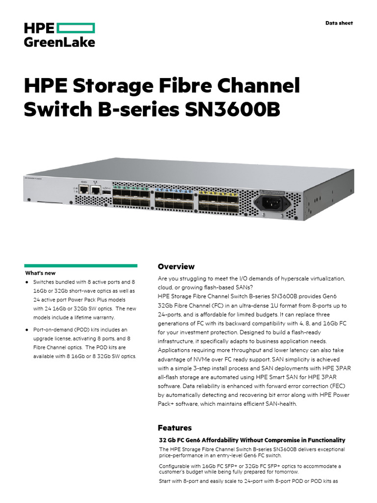 HPE+Storage+Fibre+Channel+Switch+B Series+SN3600B+Data+Sheet ...