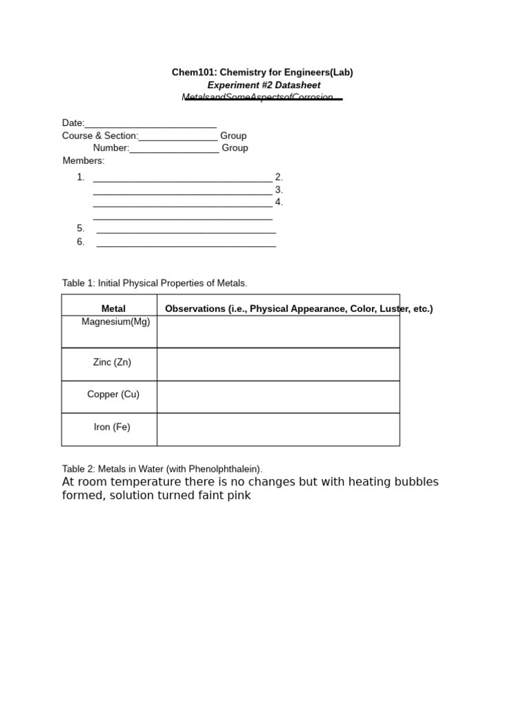 Chem101-Lab-Experiment-2-Metals - PDF 20251005 100750 0000 | PDF ...