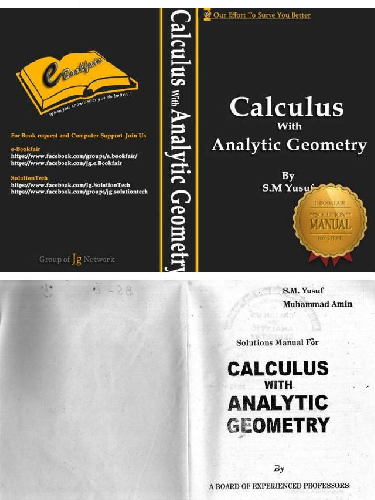 (Solution Book) Calculus and Analytical Geometry by S.M Yousaf | PDF