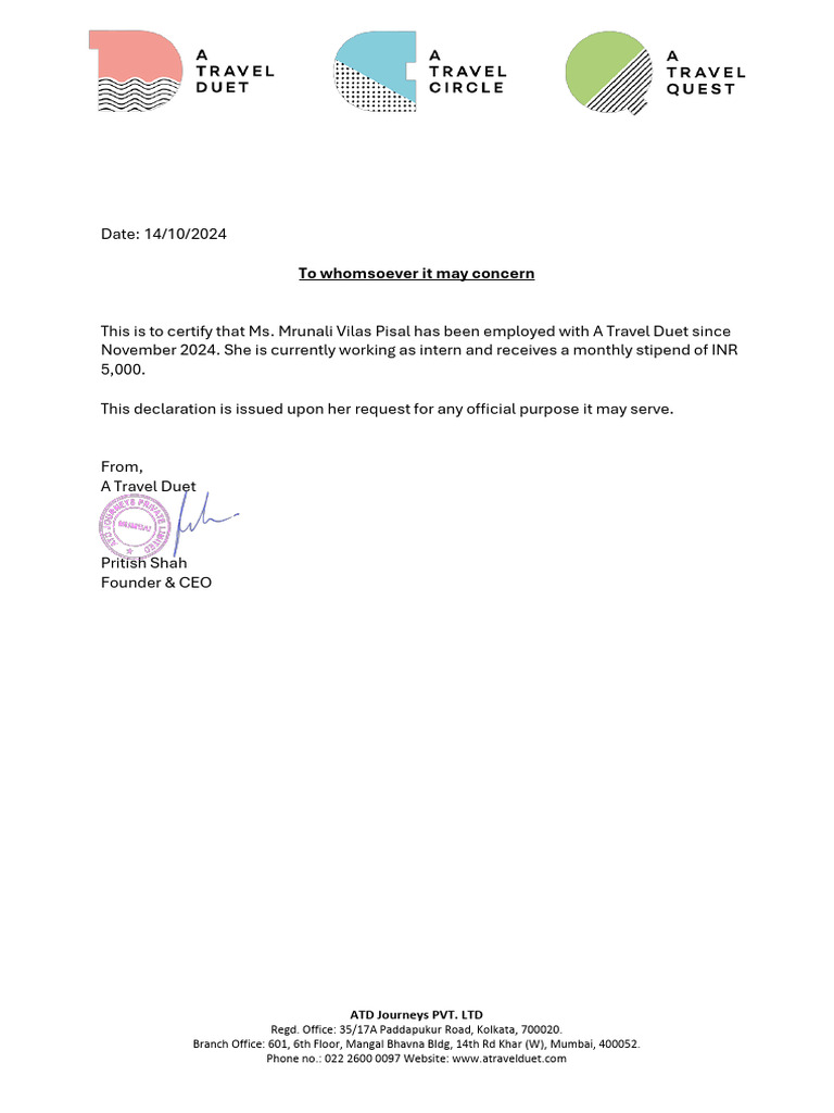Letter Draft Format | PDF
