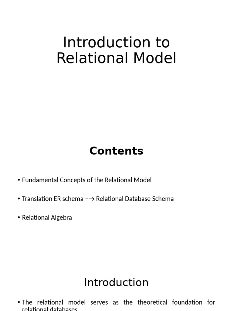 Dbs Relational Model | PDF | Relational Database | Databases