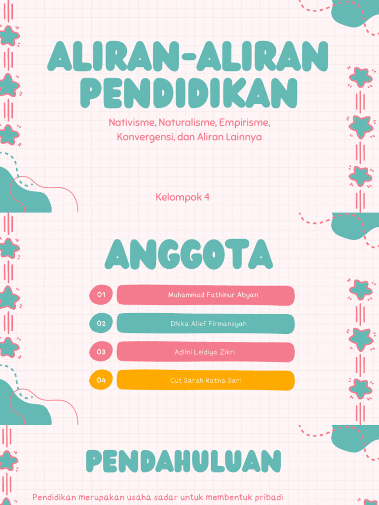 Aliran-Aliran Pendidikan (Kelompok 4) 20250930 185118 0000 | PDF