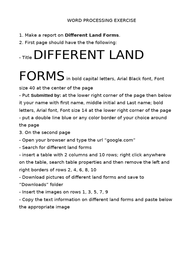 Simple Report Making Exercise | PDF
