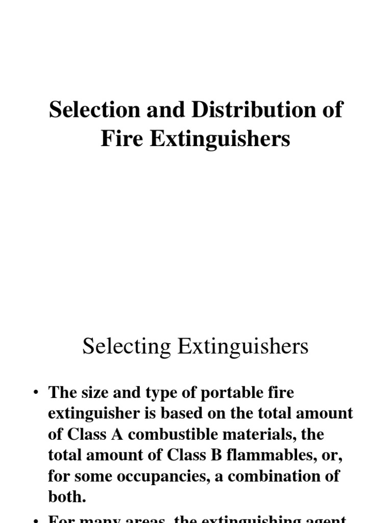 Distribution of Fire Extinguishers | PDF | Building Engineering ...