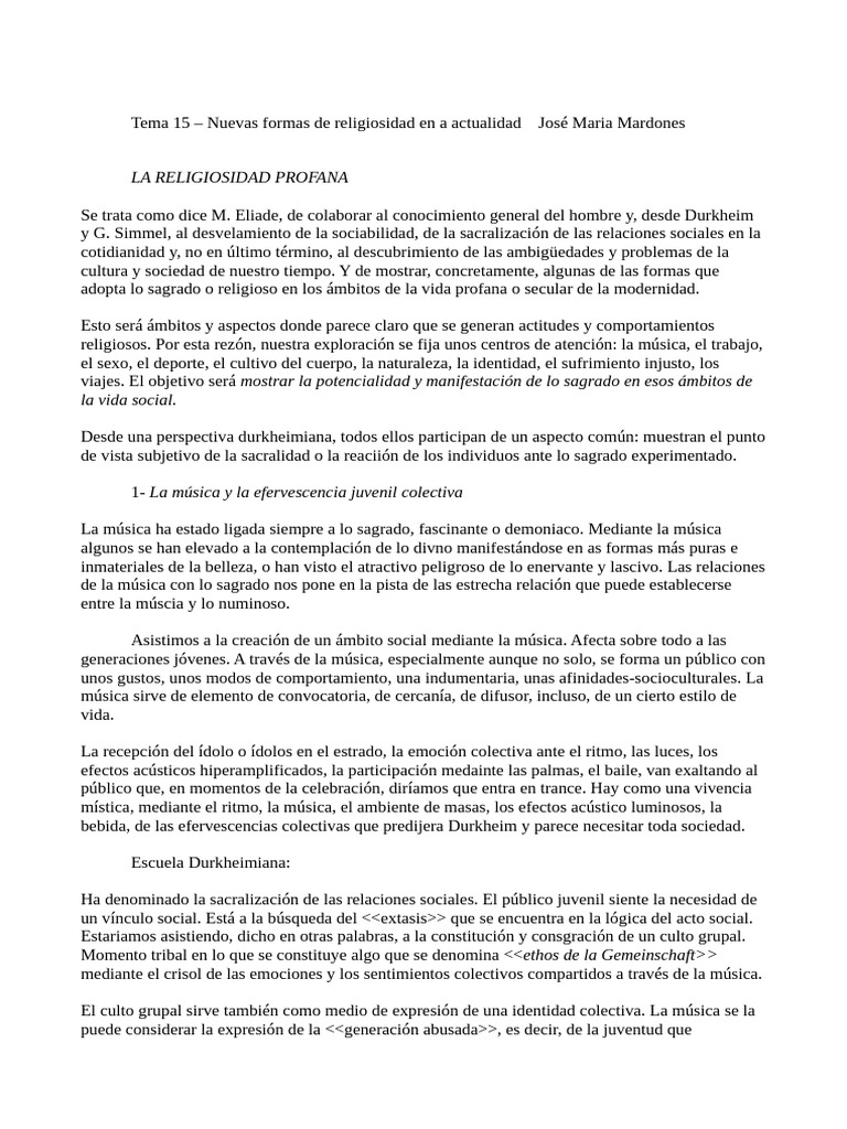 Apuntes Tema 15 - Nuevas Formas de Religiosidad | PDF | Rituales ...