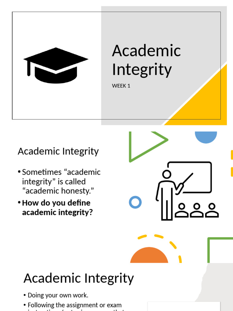 Understanding Academic Integrity Principles | PDF | Academic Integrity ...