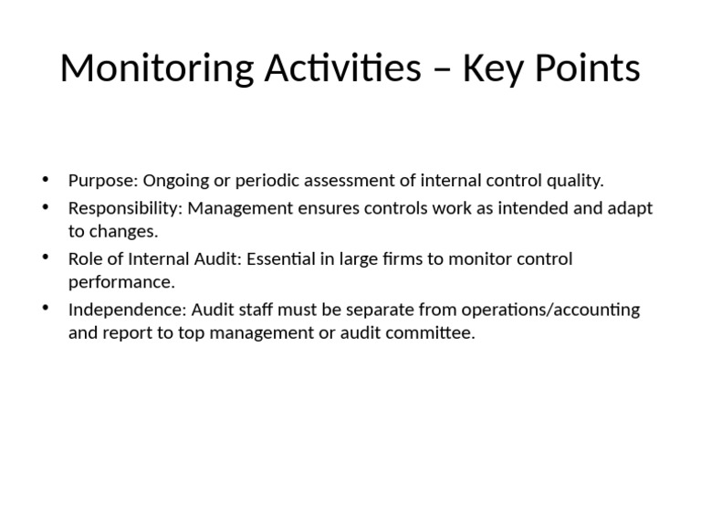 Monitoring Activities Summary | PDF