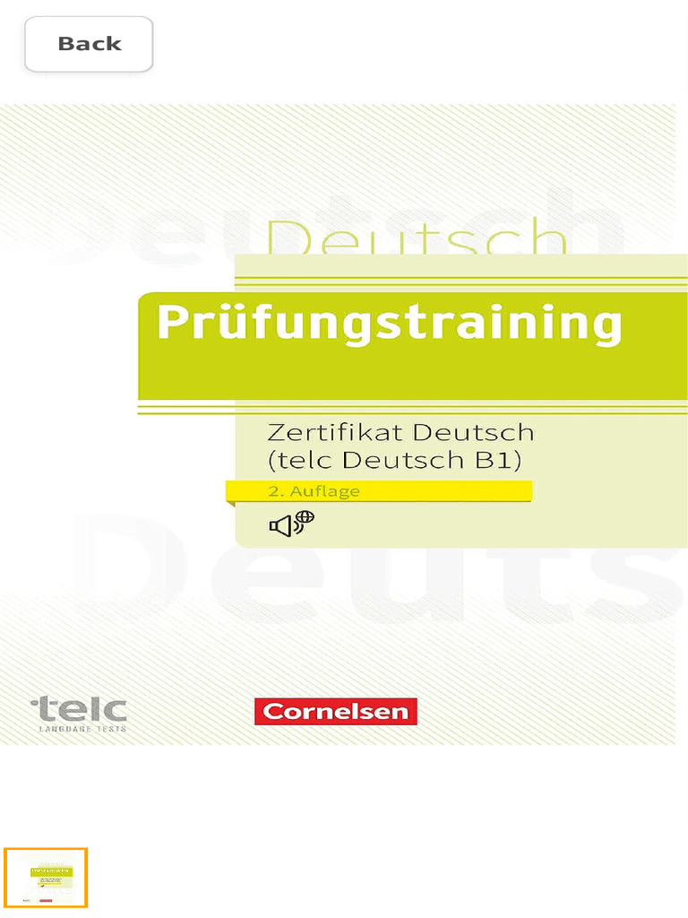 Exam Training DaF - B1 Certificate German Telc | PDF