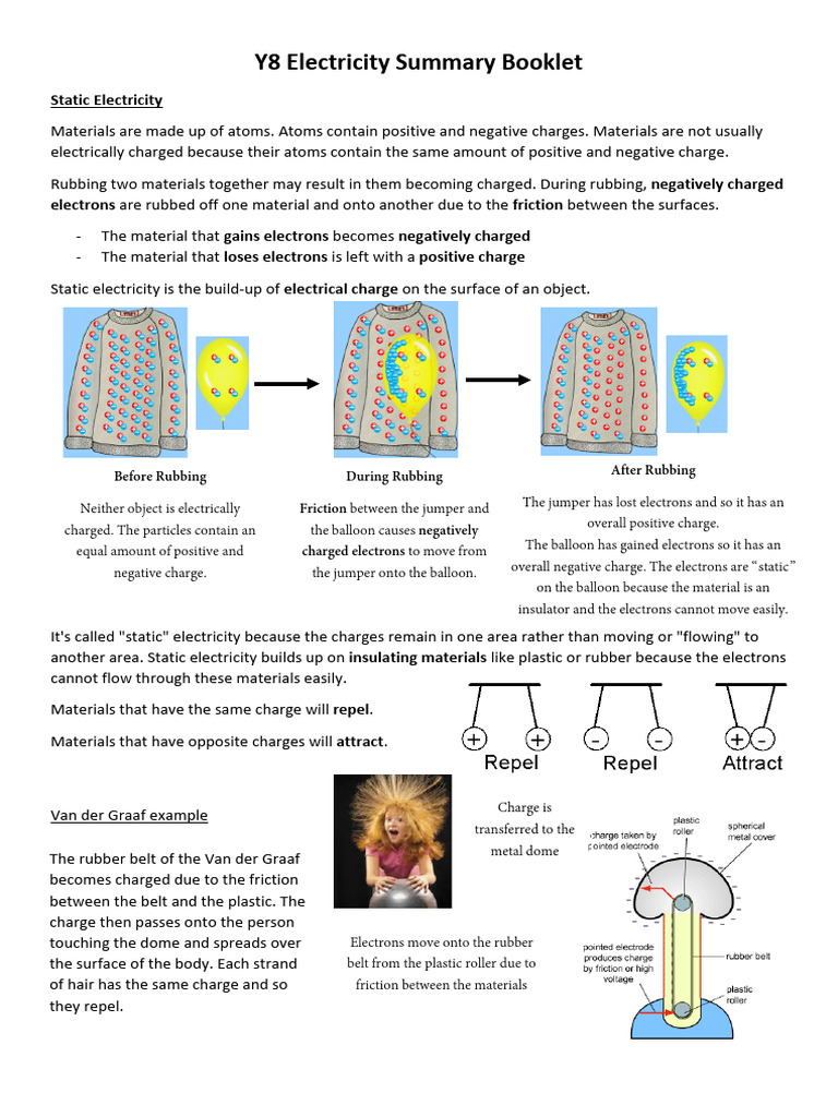 Electricity Summary Booklet | PDF | Series And Parallel Circuits ...