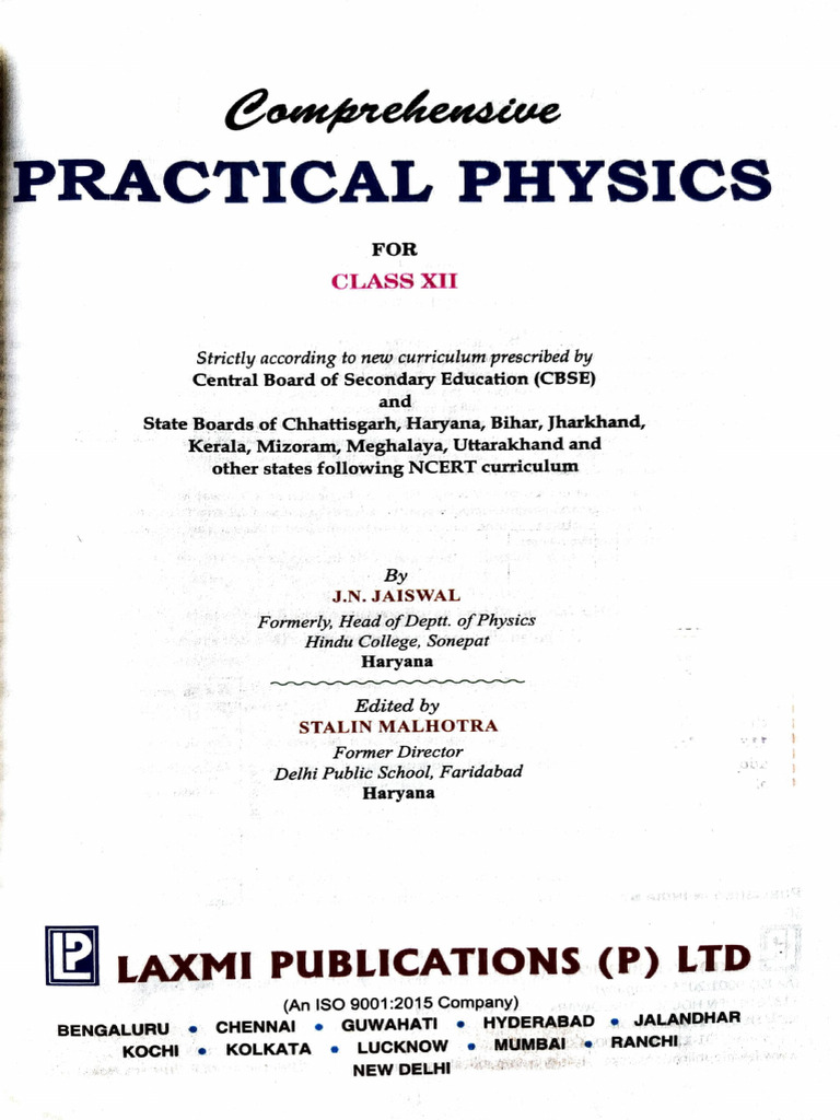 Class 12 Physics Experiments | PDF