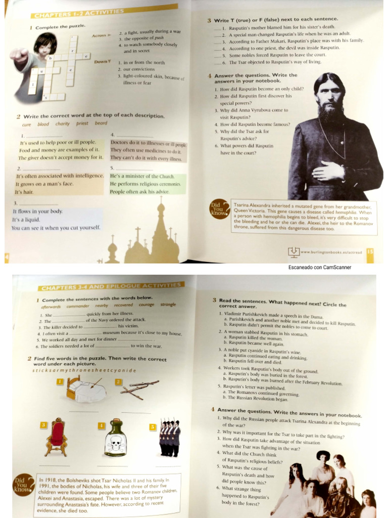 Rasputin Activities | PDF
