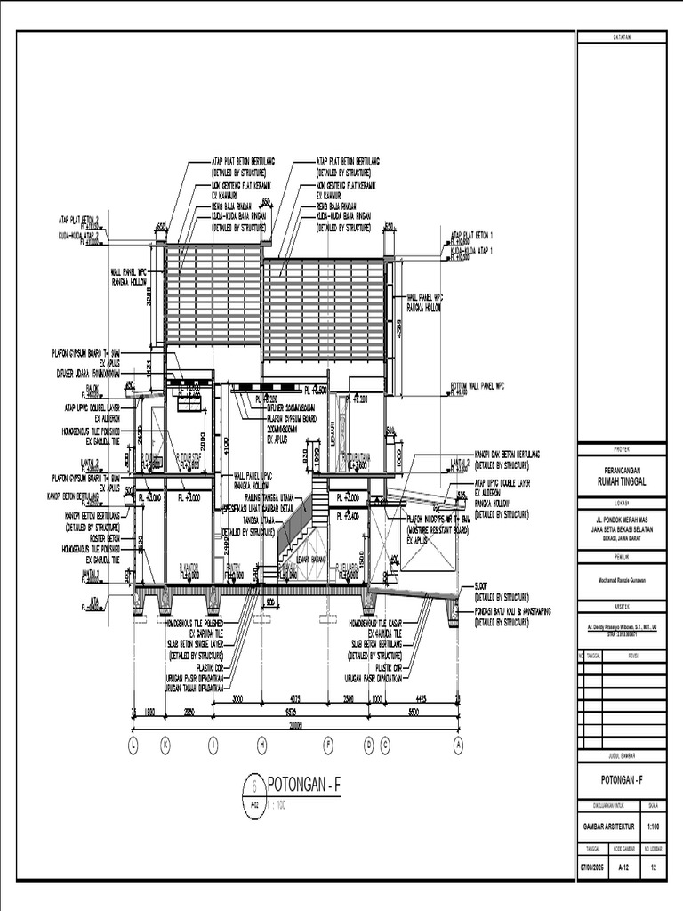 Project Rumah Pak Ramzie 180625 R0-Potongan-F | PDF