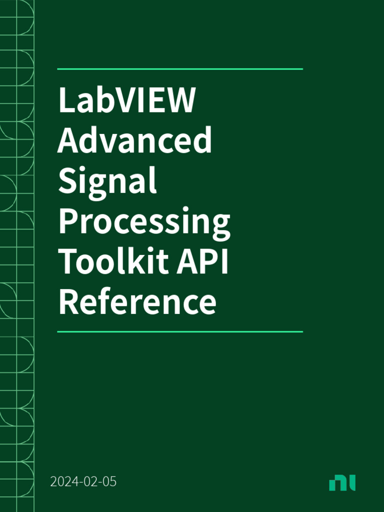 LabVIEW Advanced Signal Processing API | PDF | Wavelet | Signal Processing