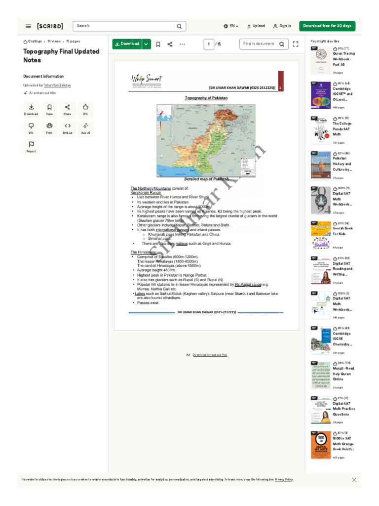 WWW Scribd Com Document 675045539 Topography Final Updated Notes 1 ...