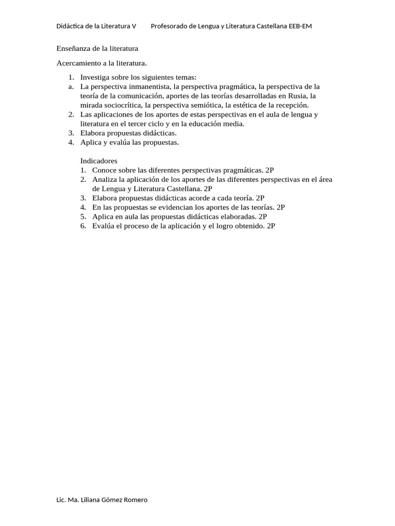 Enseñanza de La Literatura-1 | PDF