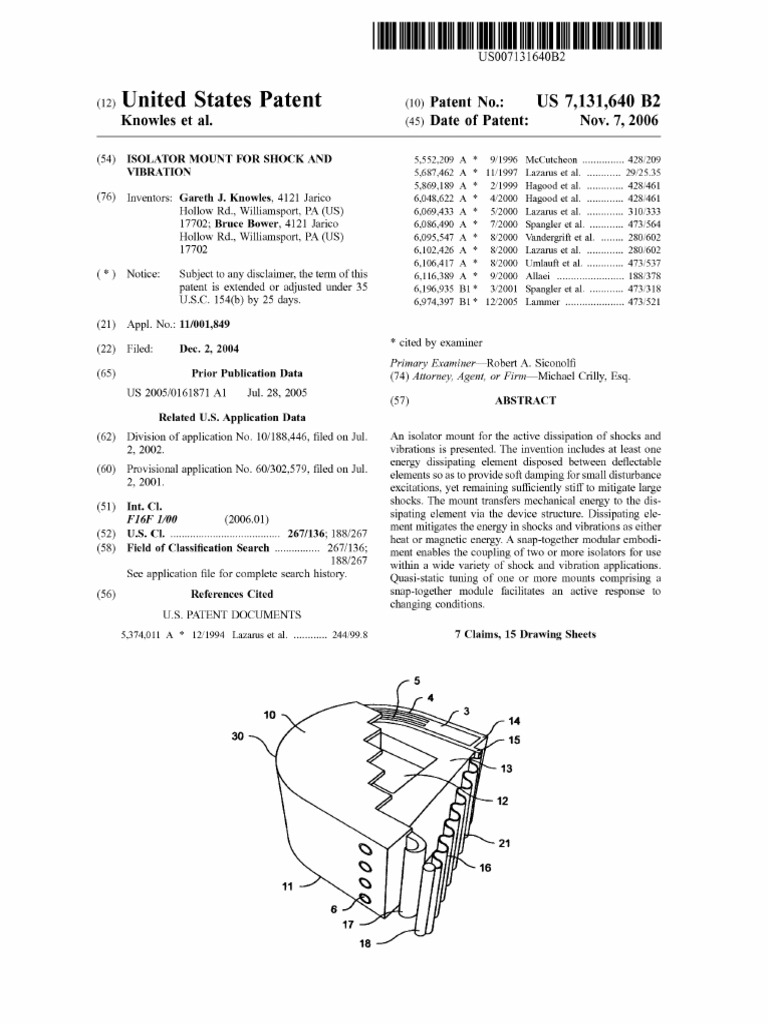Patent No. 14 Us7131640b2 | PDF