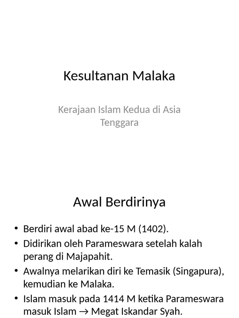 Kesultanan Malaka | PDF
