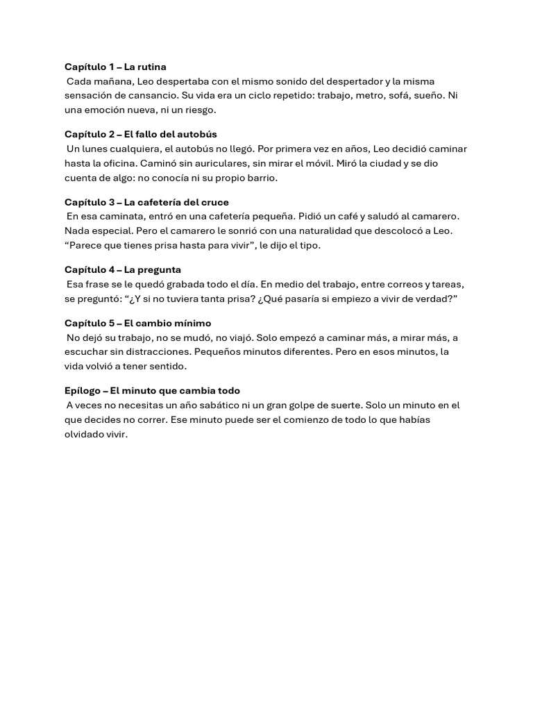 Redescubriendo la vida en un minuto | PDF