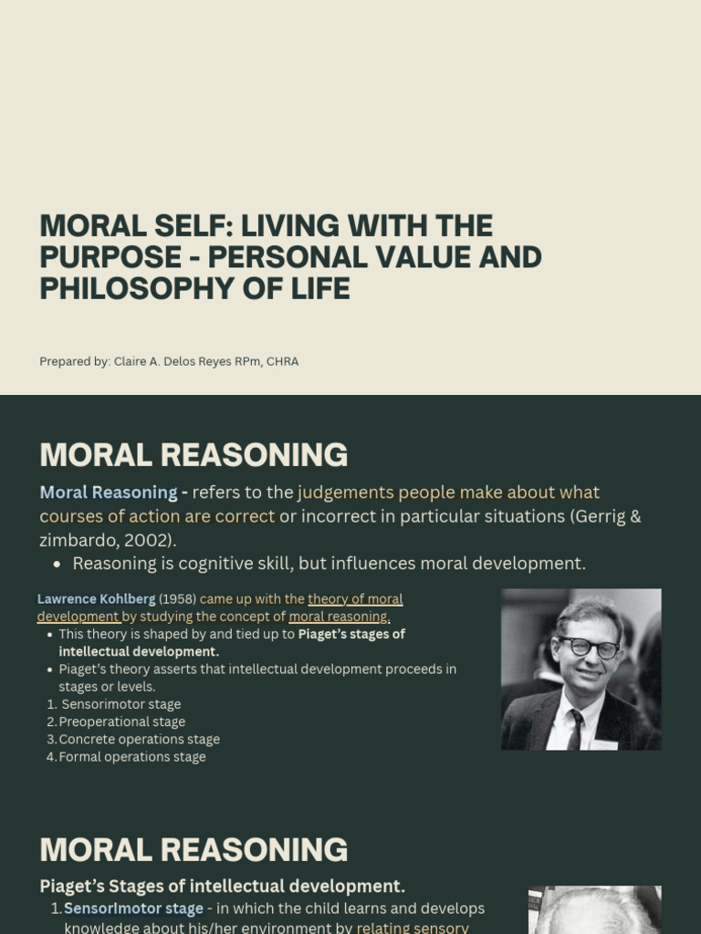 (Revised) Moral Self Living With The Purpose - Personal Value and ...