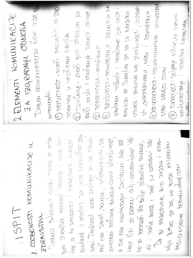 Osnovi Komunikacije ISPIT | PDF