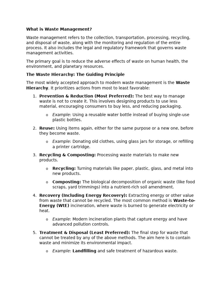 Waste Management | PDF