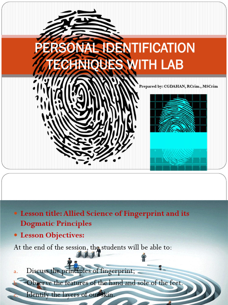 Forensic 2 - Allied Sciences and Dogmatic Principles of Fingerprints ...