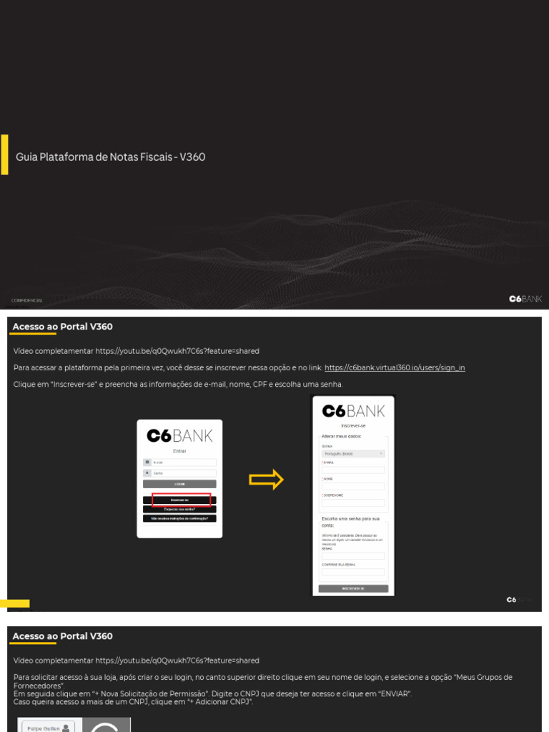 Acesso e Uso do Portal V360 | PDF | Recibo | Informática