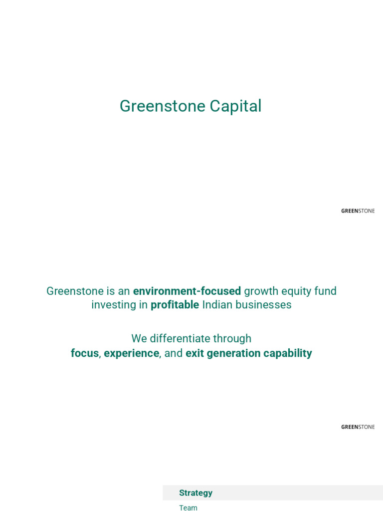 Greenstone - Fund Presentation (September, 2025) | PDF | Investing ...