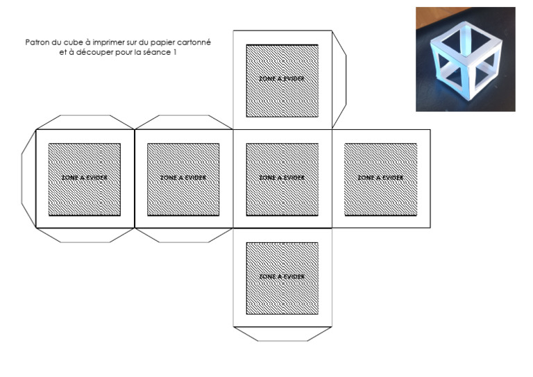 Patron cube à imprimer et découper | PDF