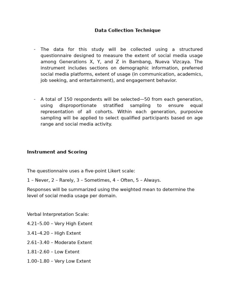 Data Collection Technique | PDF