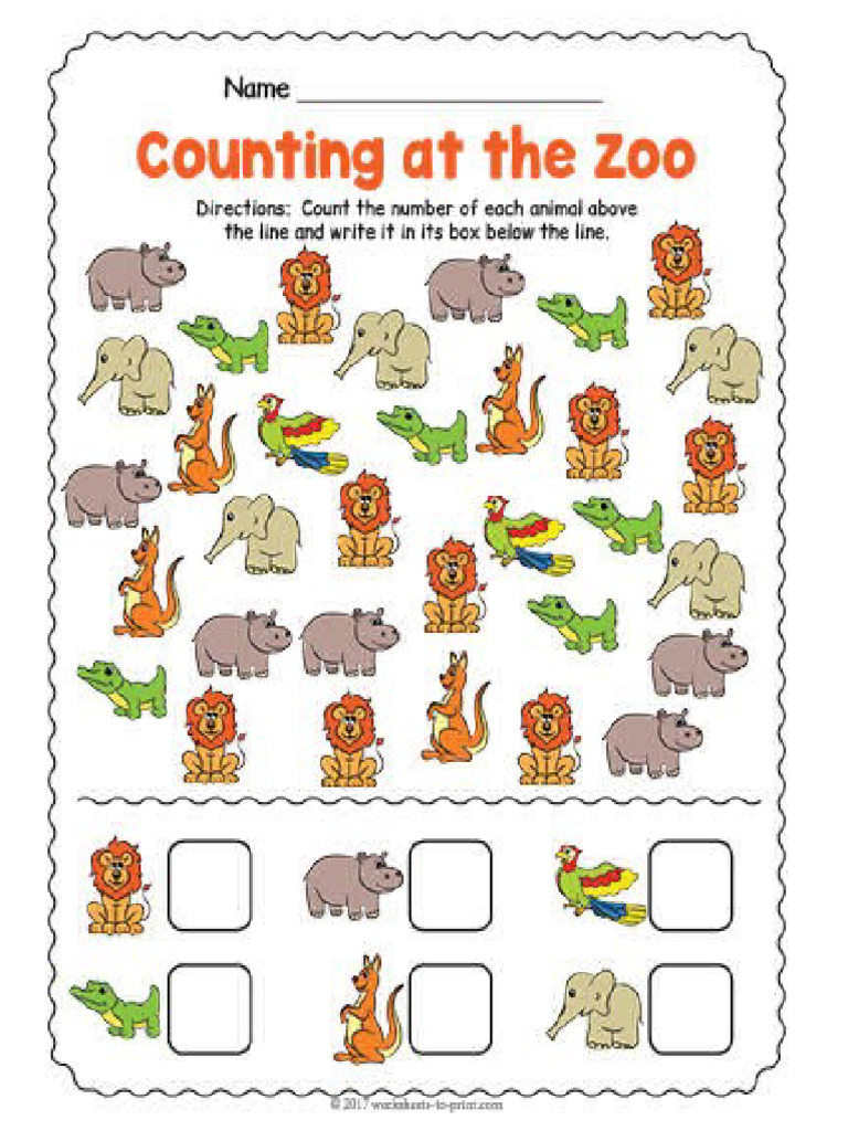 Zoo Animals Counting | PDF