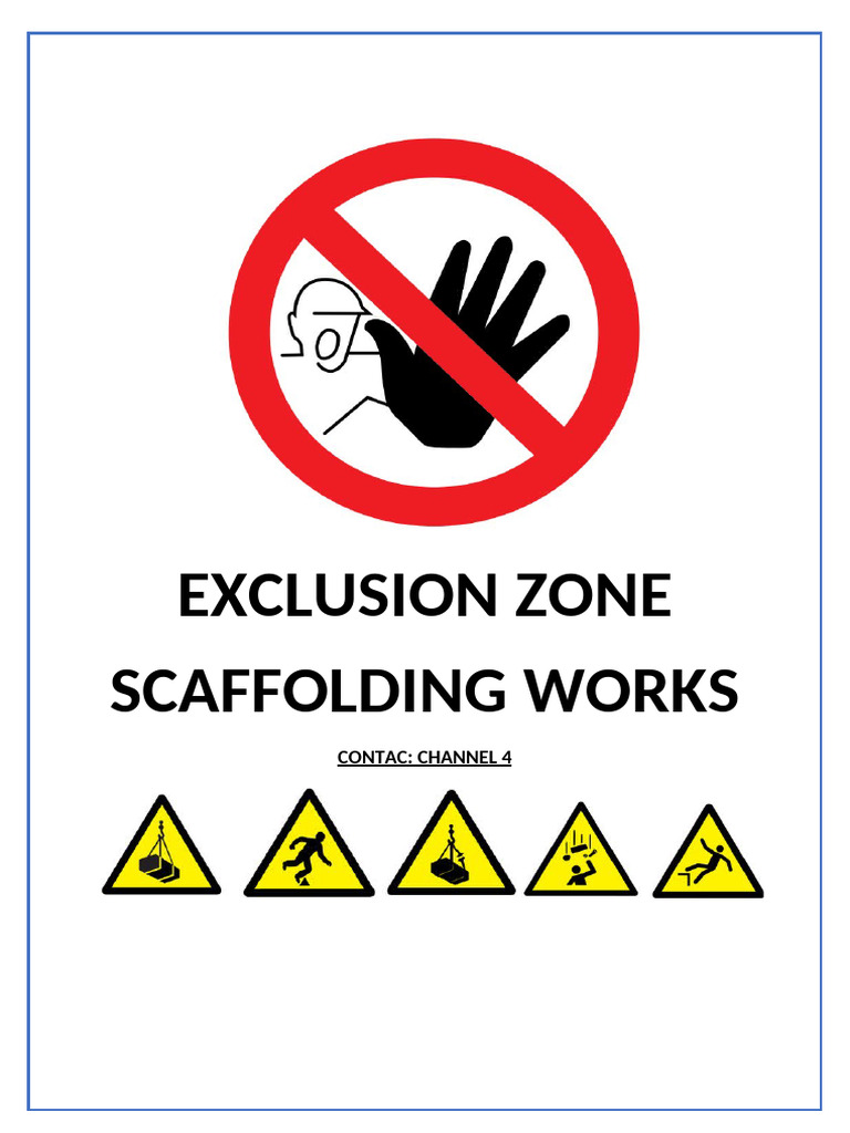Exclusion Zone Scafold Erection Acc | PDF