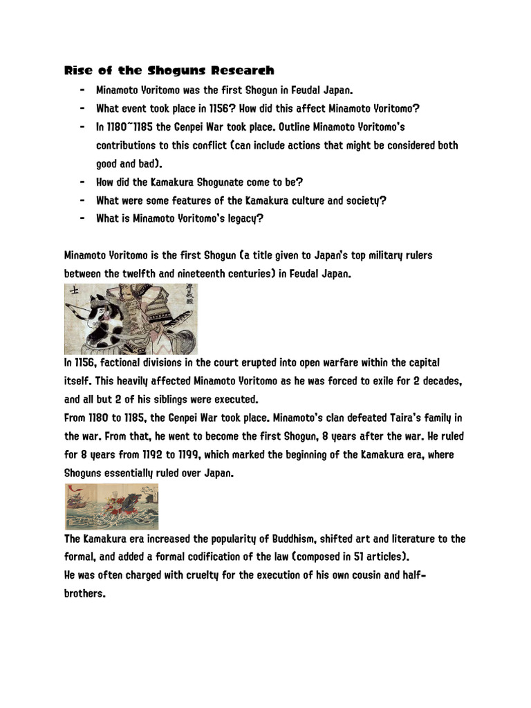 Rise of The Shogun Research | PDF