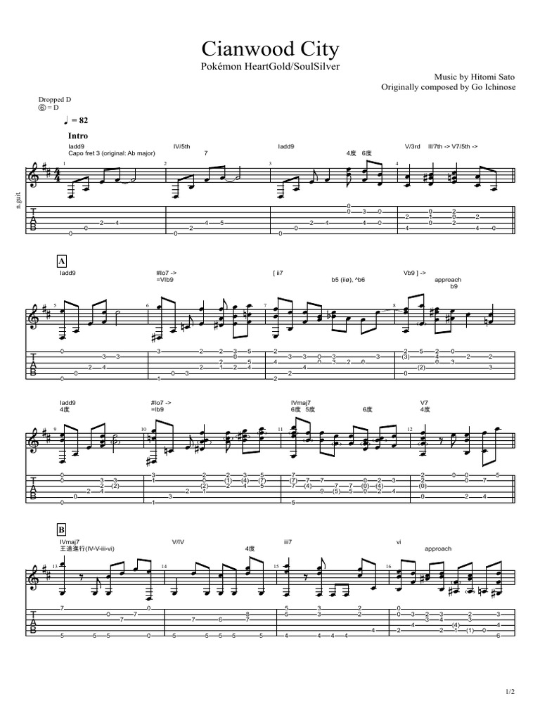 Cianwood City Music Guide | PDF | Pokémon | Japanese Games
