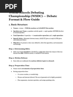 WSC Team Debate Guide 2025 | PDF | Immigration | English Language