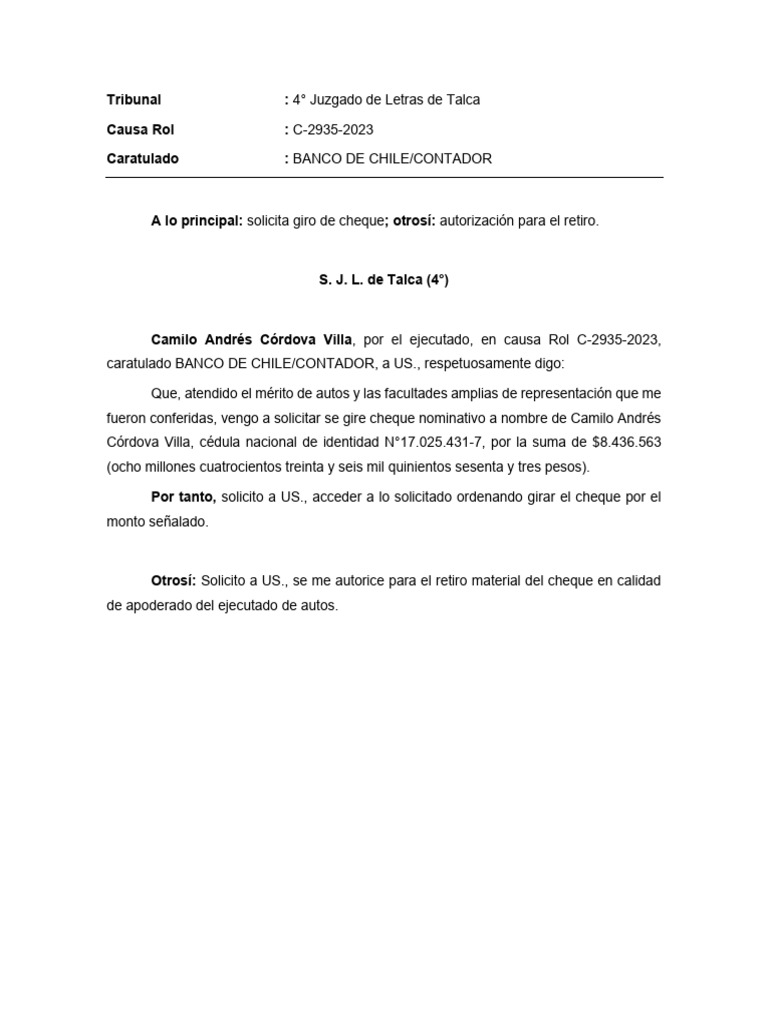 Giro de Cheque | PDF