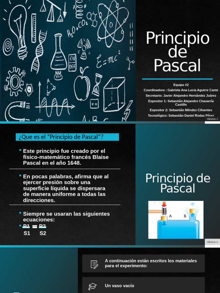Principio de Pascal: Conceptos y Experimentos | PDF | Líquidos ...