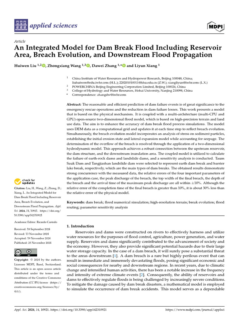Integrated Dam Break Flood Model | PDF | Flood | Force