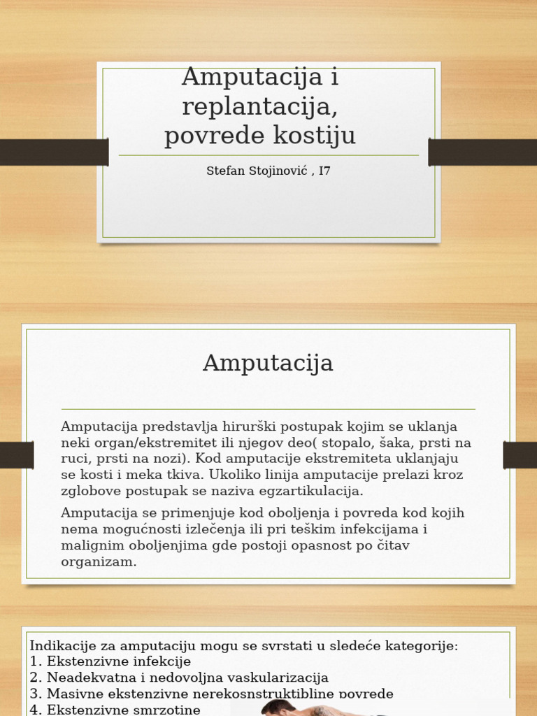 Amputacija I Replantacija | PDF