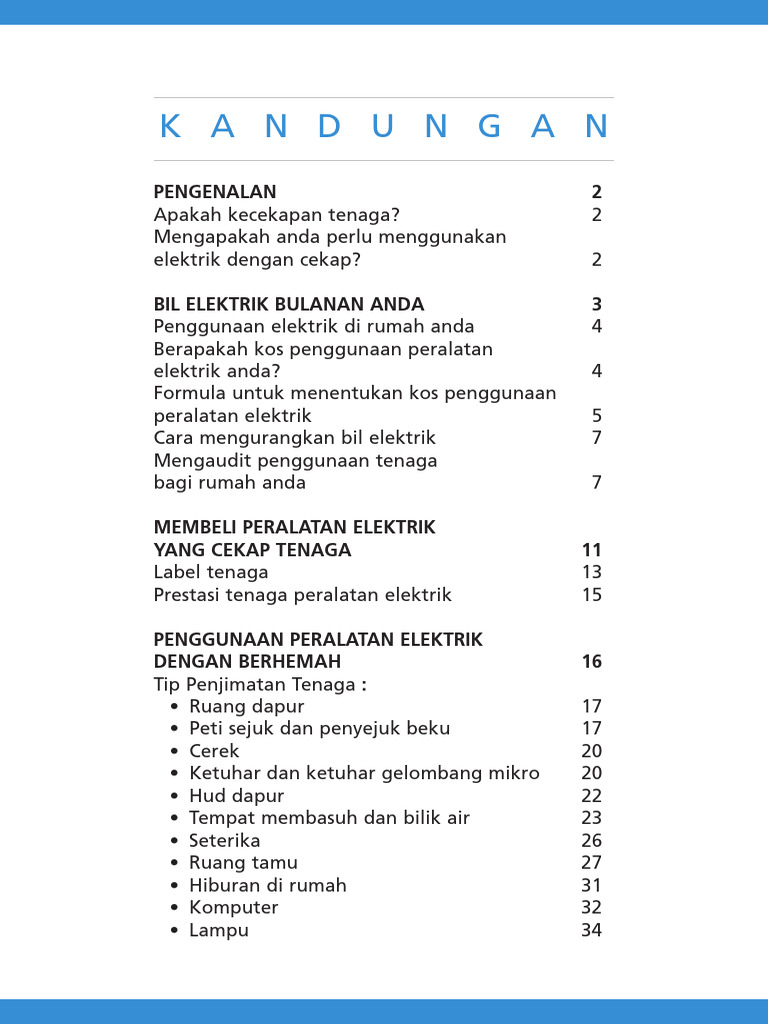 4.panduan Untuk Menggunakan Tenaga Dengan Cekap Di Rumah | PDF